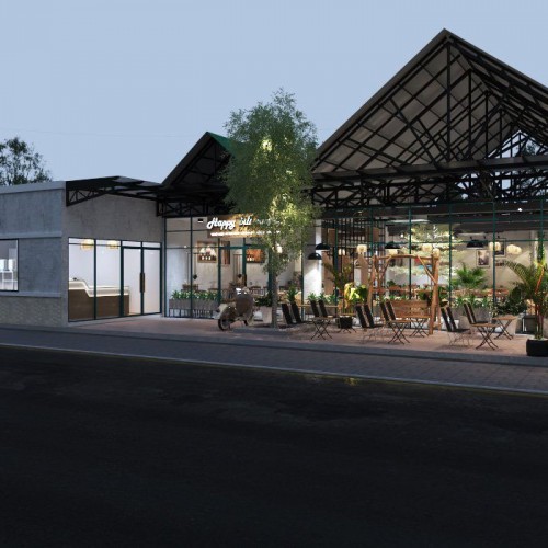 Thiết Kế Quán Cafe Happy Bill